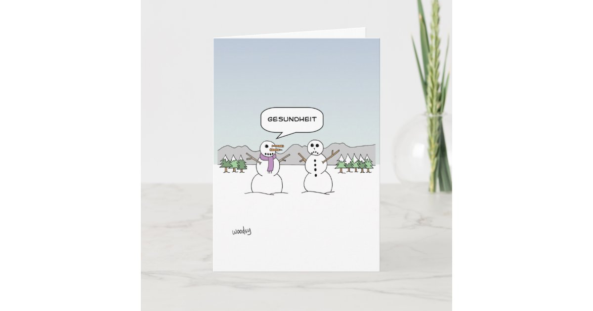 Snowmen Sneeze Card | Zazzle
