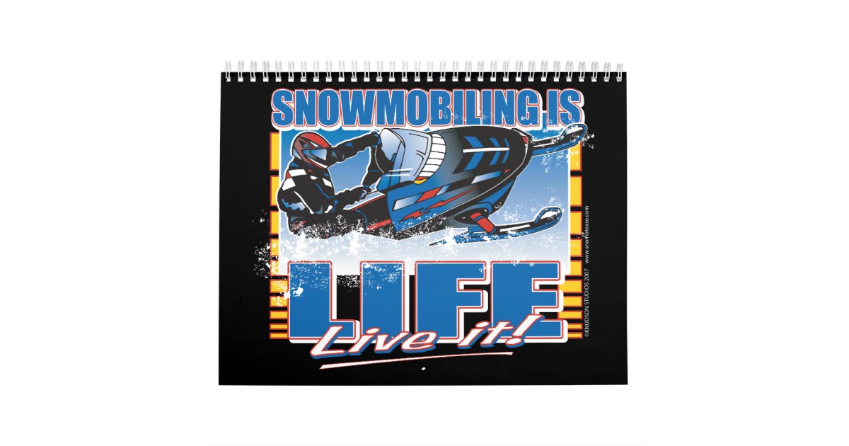Snowmobile Calander Calendar | Zazzle