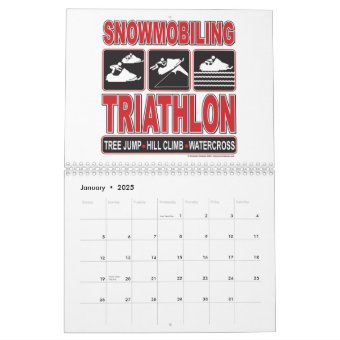 Snowmobile Calander Calendar | Zazzle