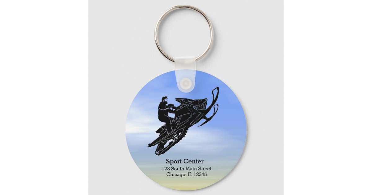 Snowmobile Keychain | Zazzle
