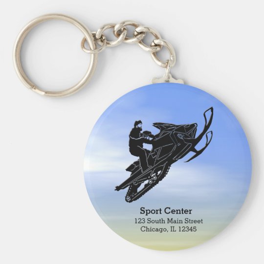 Snowmobile Keychain | Zazzle.com
