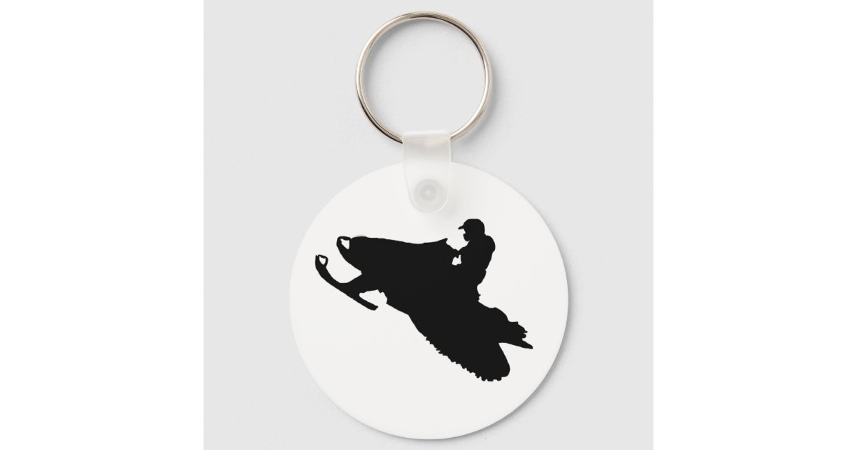 Snowmobile keychain | Zazzle