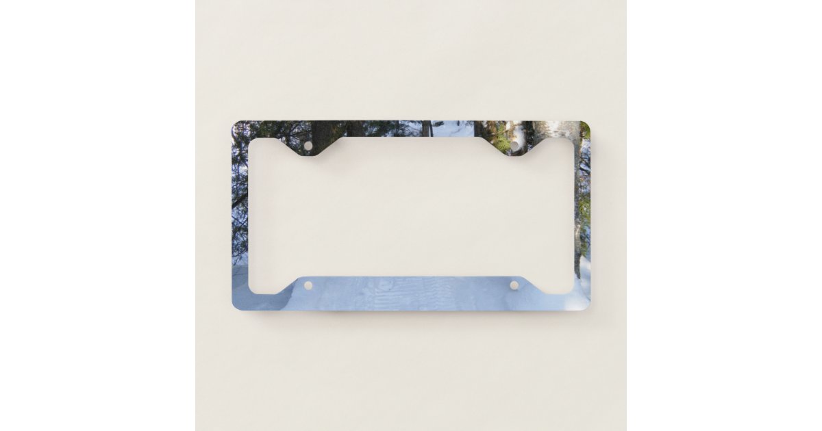 Snowmobile Trail License Plate Frame | Zazzle