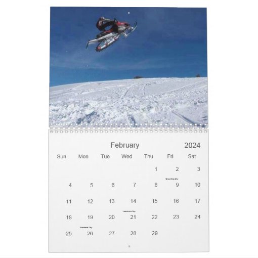 snowmobiles calendar | Zazzle