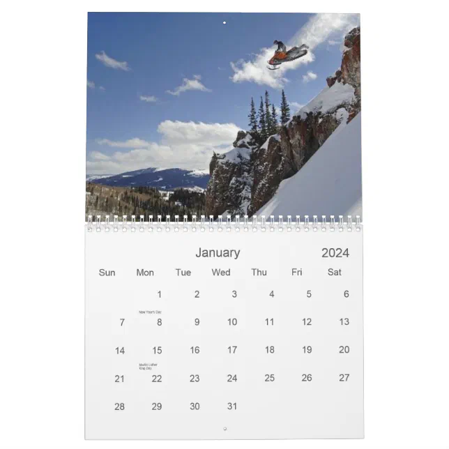 snowmobiles calendar | Zazzle