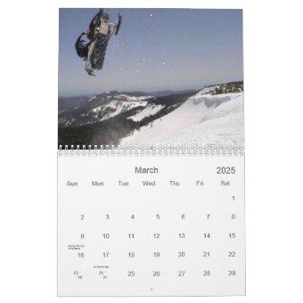 snowmobiles calendar | Zazzle