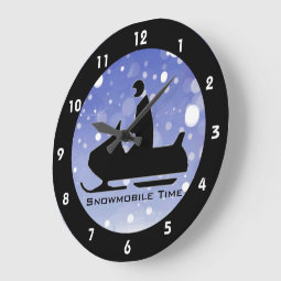 Snowmobiling Design Clock | Zazzle