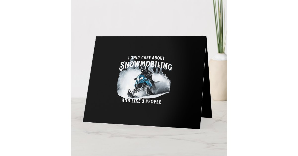 Snowmobiling Funny Snowmobile Card | Zazzle