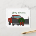 Snowplow with Christmas Wreath Custom Snowplowing Postcard | Zazzle