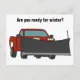 Snowplowing Pickup Truck with Plow Snowplow Postcard | Zazzle