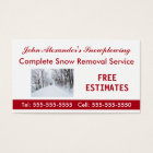 Snow Removal Snowplowing Shoveling Service Business Card | Zazzle.com