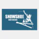 Snowshoe Mountain West Virginia Skier Rectangular Sticker | Zazzle