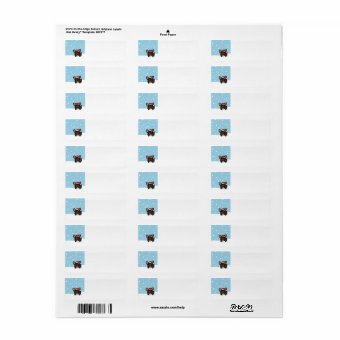 Snowy Brindle Frenchie Label | Zazzle