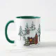 Snowy Cabin Scene Mug | Zazzle