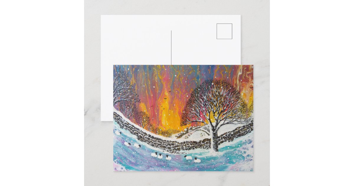 Snowy Christmas Scene Holiday Card | Zazzle