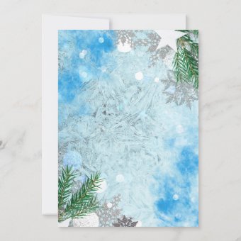 Snowy Frosty Winter Christmas Party Invitation | Zazzle