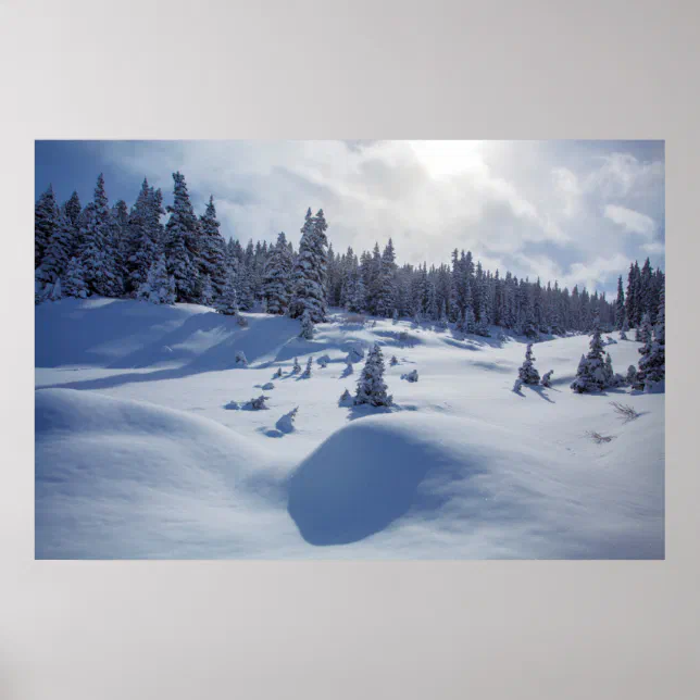 Snowy Landscape Poster | Zazzle