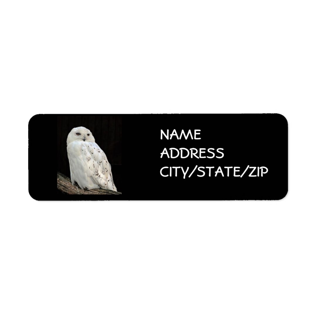 **SNOWY OWL** ADDRESS LABELS | Zazzle