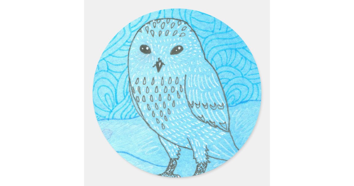 Snowy Owl Sticker | Zazzle