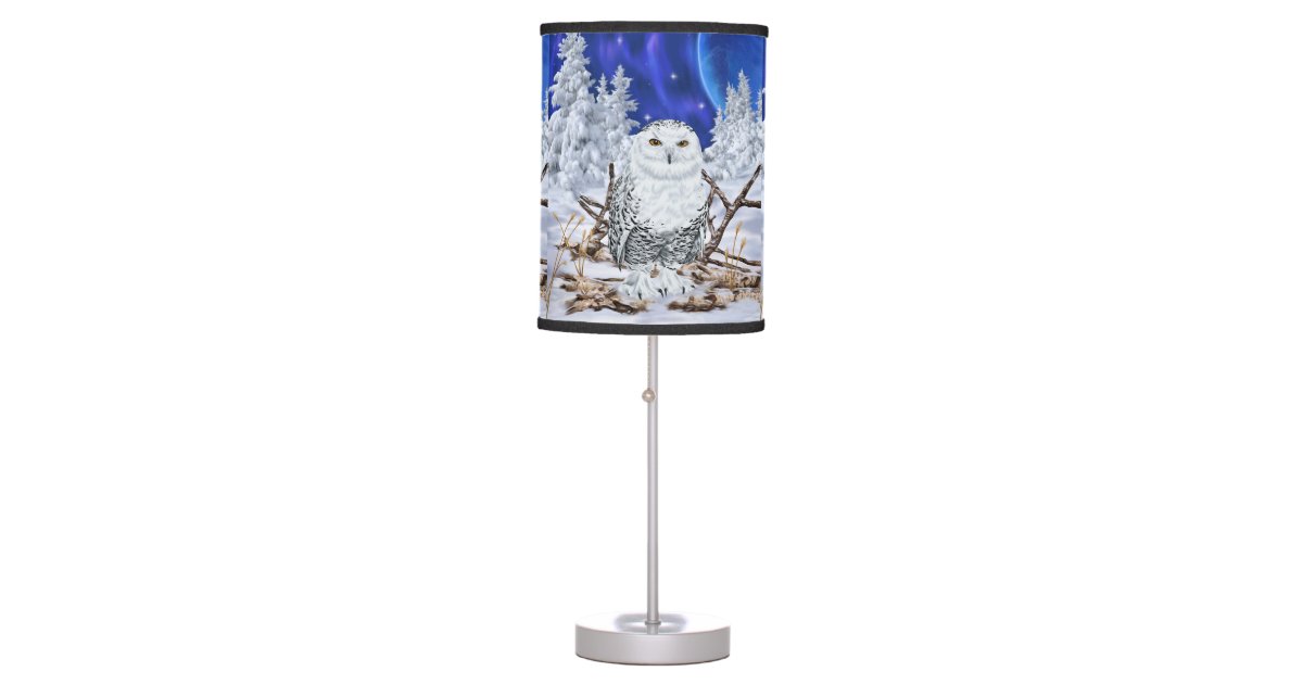 Snowy Owl Table Lamp | Zazzle