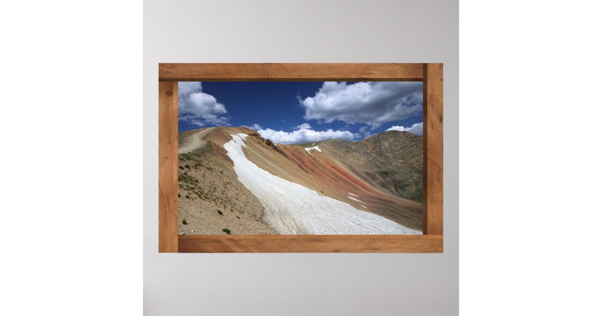 Snowy slope Red Cone Colorado scenic poster | Zazzle