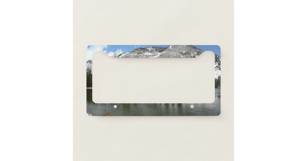 Snowy Tenaya Lake Yosemite National Park Photo License Plate Frame | Zazzle