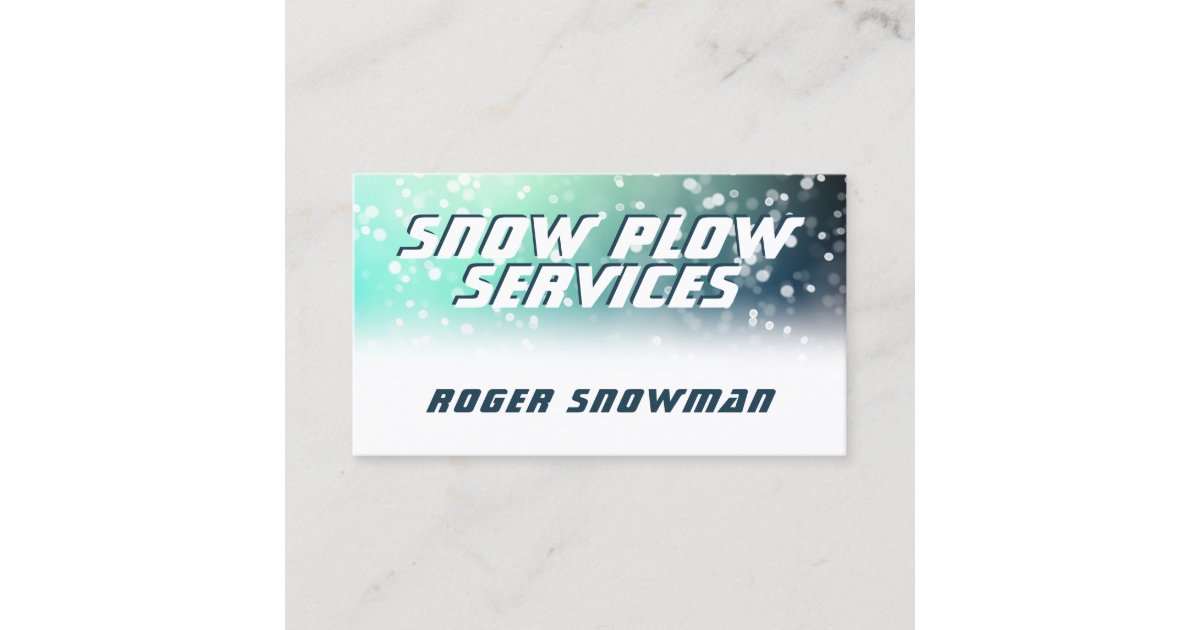 Snowy weather image business card | Zazzle