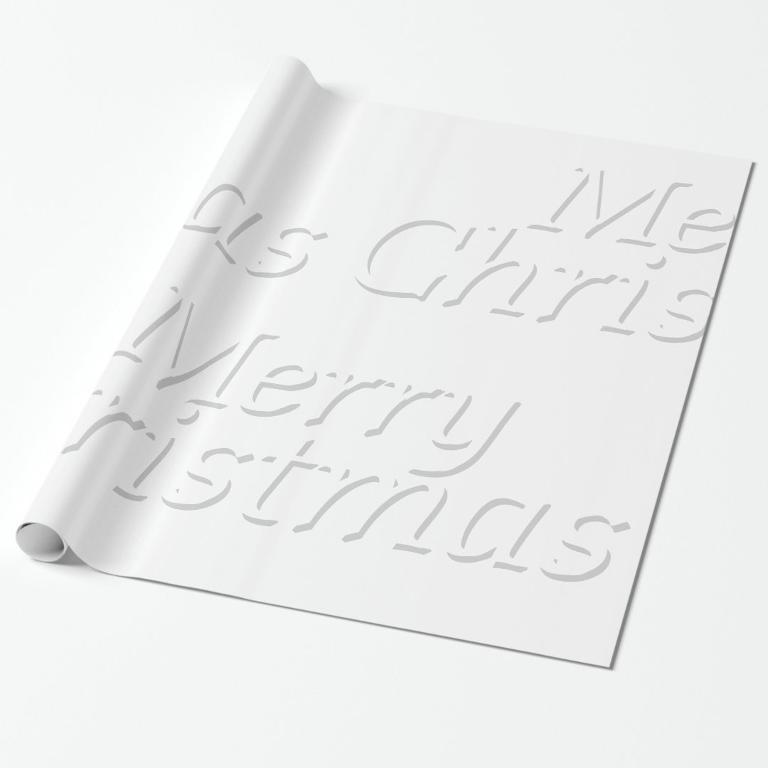 Snowy White Merry Christmas Wrapping Paper | Zazzle
