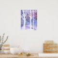 Snowy winter trees poster | Zazzle