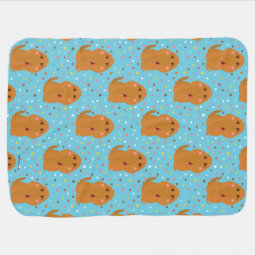 Snuffleupagus Blue Stars & Dots Pattern Baby Blanket | Zazzle