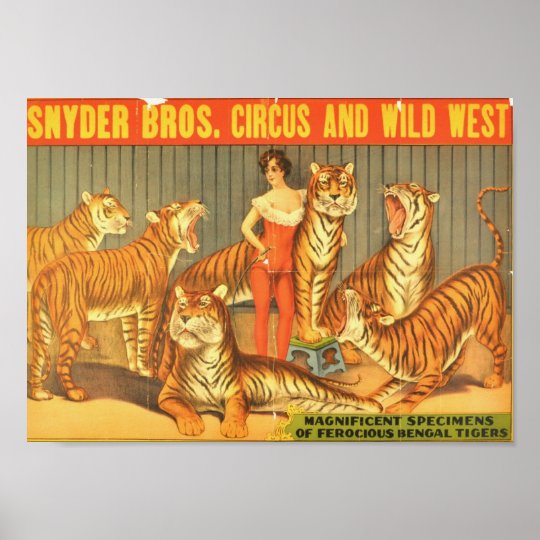 Snyder Bros. Circus and Wild West Poster | Zazzle.com
