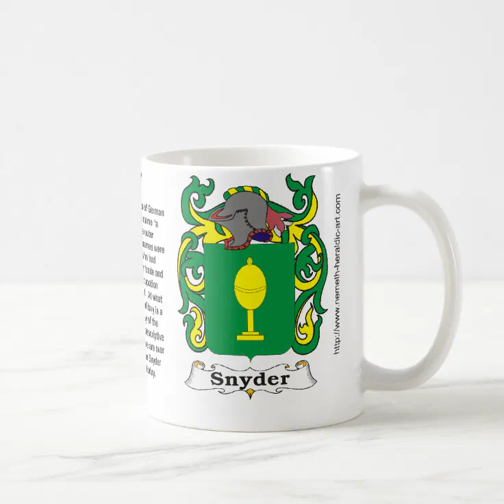 Snyder Family Coat of Arms Mug | Zazzle