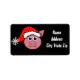 *SO CUTE CHRISTMAS PIGGY " with *SNOW FONT* LABEL | Zazzle