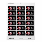 *SO CUTE CHRISTMAS PIGGY " with *SNOW FONT* LABEL | Zazzle