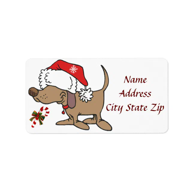 *SO CUTE DOG-GONE CHRISTMAS " ADDRESS LABEL | Zazzle