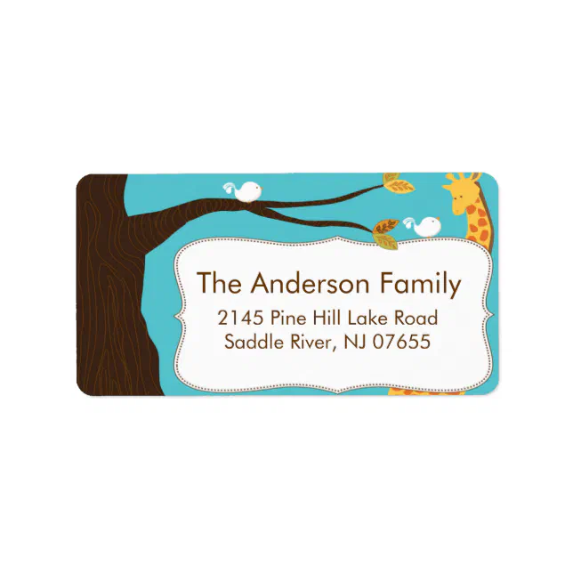 So Cute Giraffe Frame Address Label | Zazzle