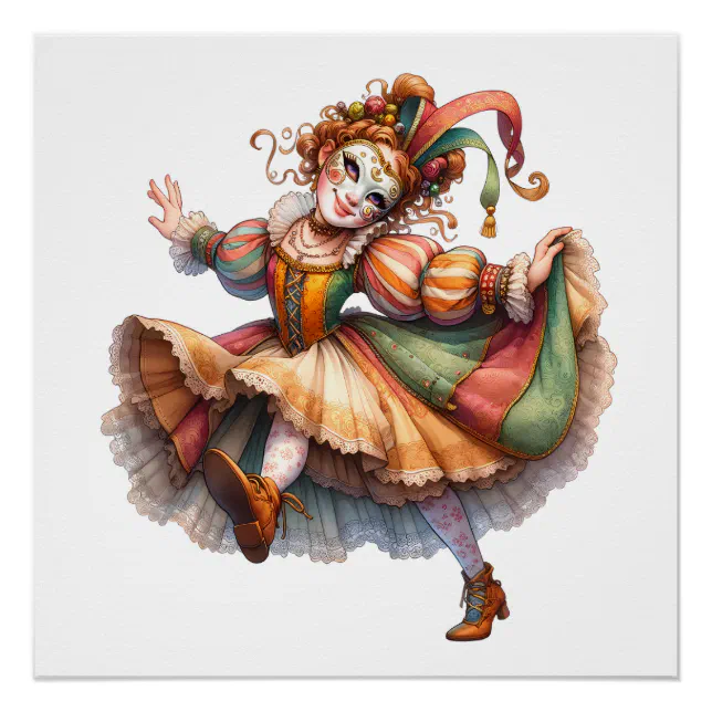 SO CUTE Masquerade Characters Theme Poster | Zazzle