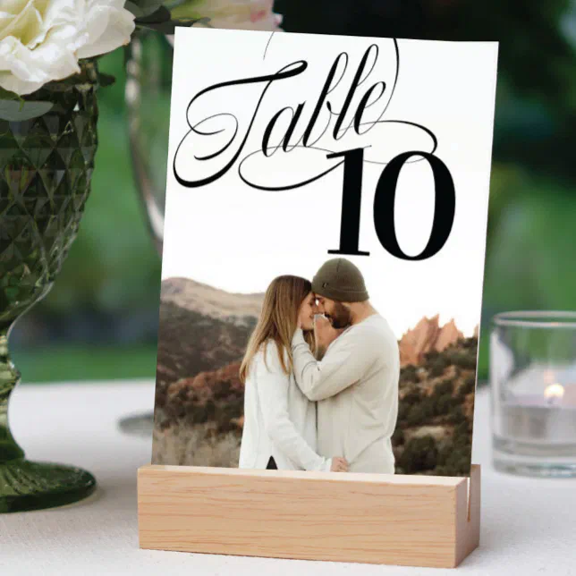So Fancy Table Number Photo | Zazzle