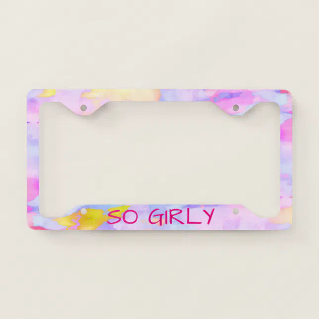 So Girly Customizable License Plate Frames | Zazzle