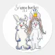 So Hoppy Together -Cartoon Rabbit Sticker | Zazzle