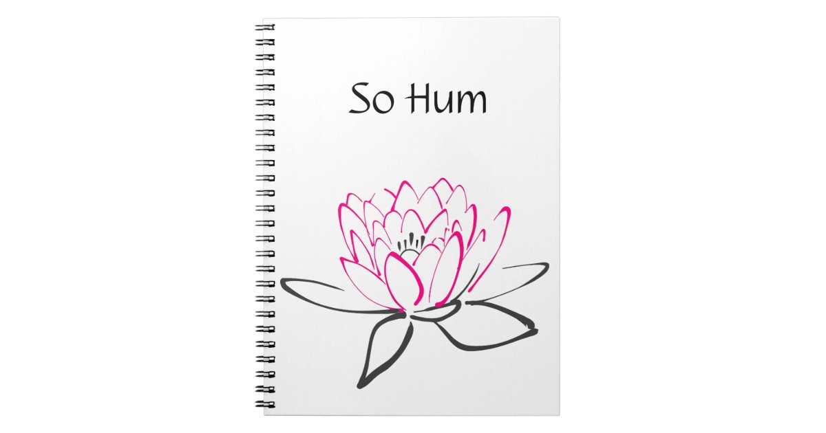 So Hum Pink Black Lotus Journal | Zazzle