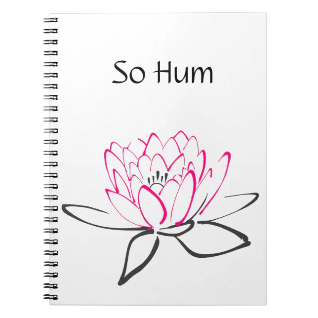 So Hum Pink Black Lotus Journal | Zazzle