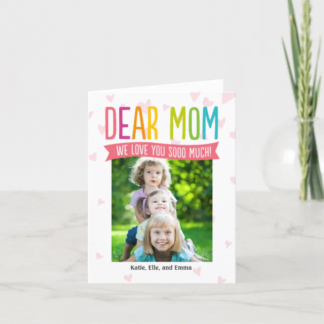 So Much Love Mothers Day Photo Card For Mom | Zazzle