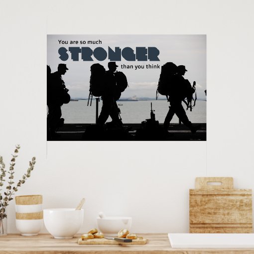 So Much Stronger Army Soldier Boot Camp Cadet Poster | Zazzle
