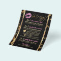 So Pink Glitter Lip with Marble Instructions Flyer | Zazzle