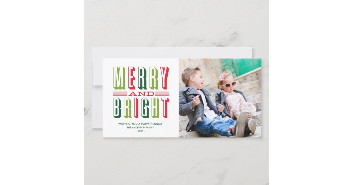 SO RETRO | HOLIDAY PHOTO CARD | Zazzle