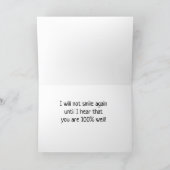SO SAD YOU ARE NOT FEELING WELL CARD | Zazzle