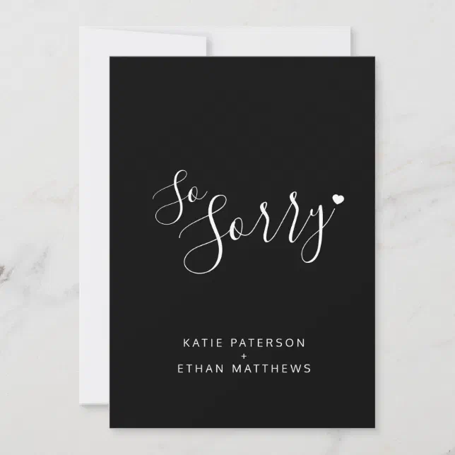 So sorry canceled wedding change to streaming announcement | Zazzle
