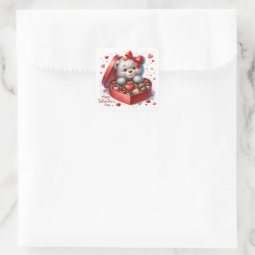 So Sweet VALENTINE Square Sticker | Zazzle