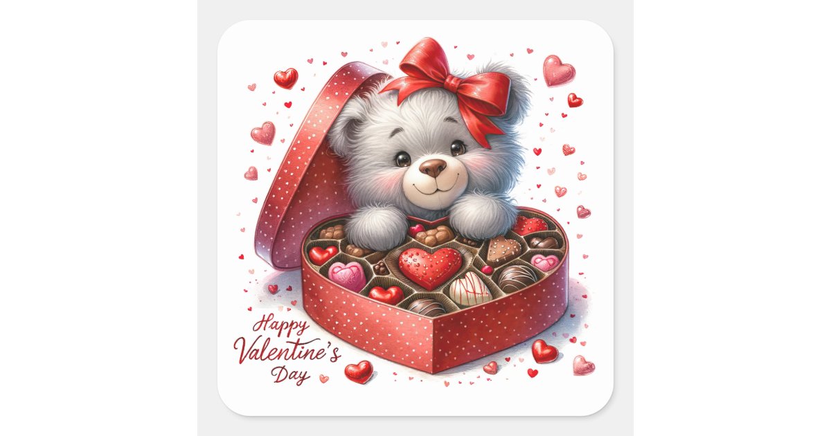 So Sweet VALENTINE Square Sticker | Zazzle
